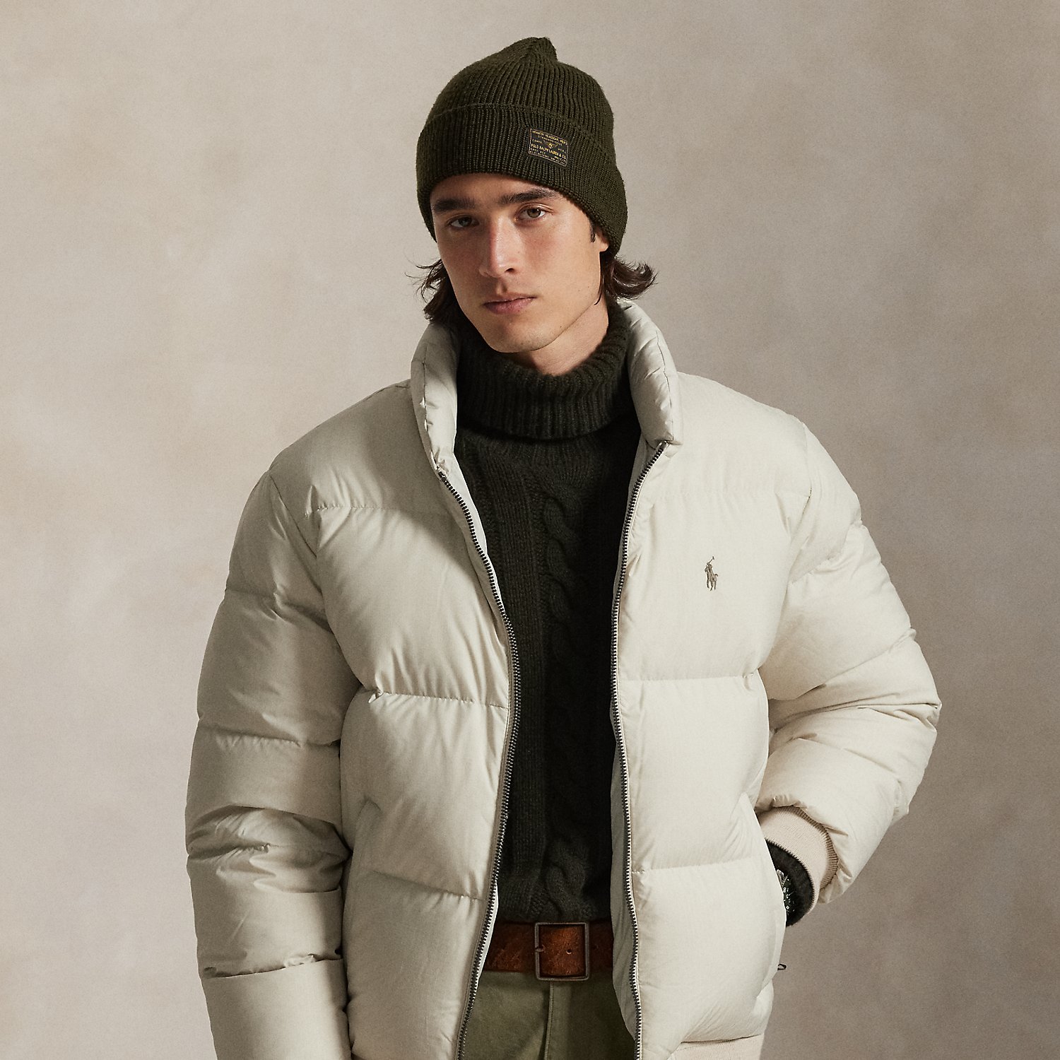 Ralph Lauren The Wyoming Ripstop Down Jacket - Khaki Stone